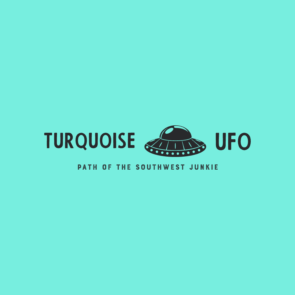 Turquoise UFO Merch. Desert Signal Goods.